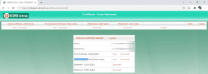 IDBI Home Loan Statement - Download Interest Certificate