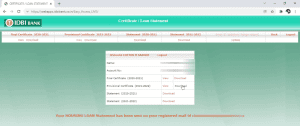IDBI Home Loan Statement - Download Interest Certificate