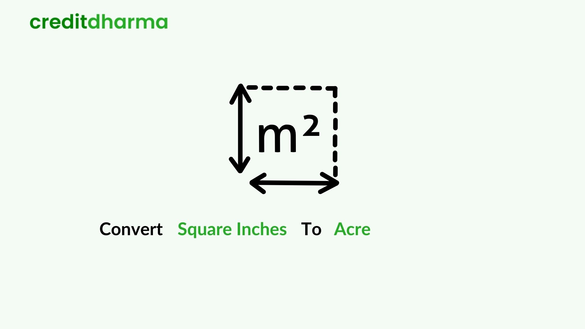Square Inches to Acre Convertor - Credit Dharma