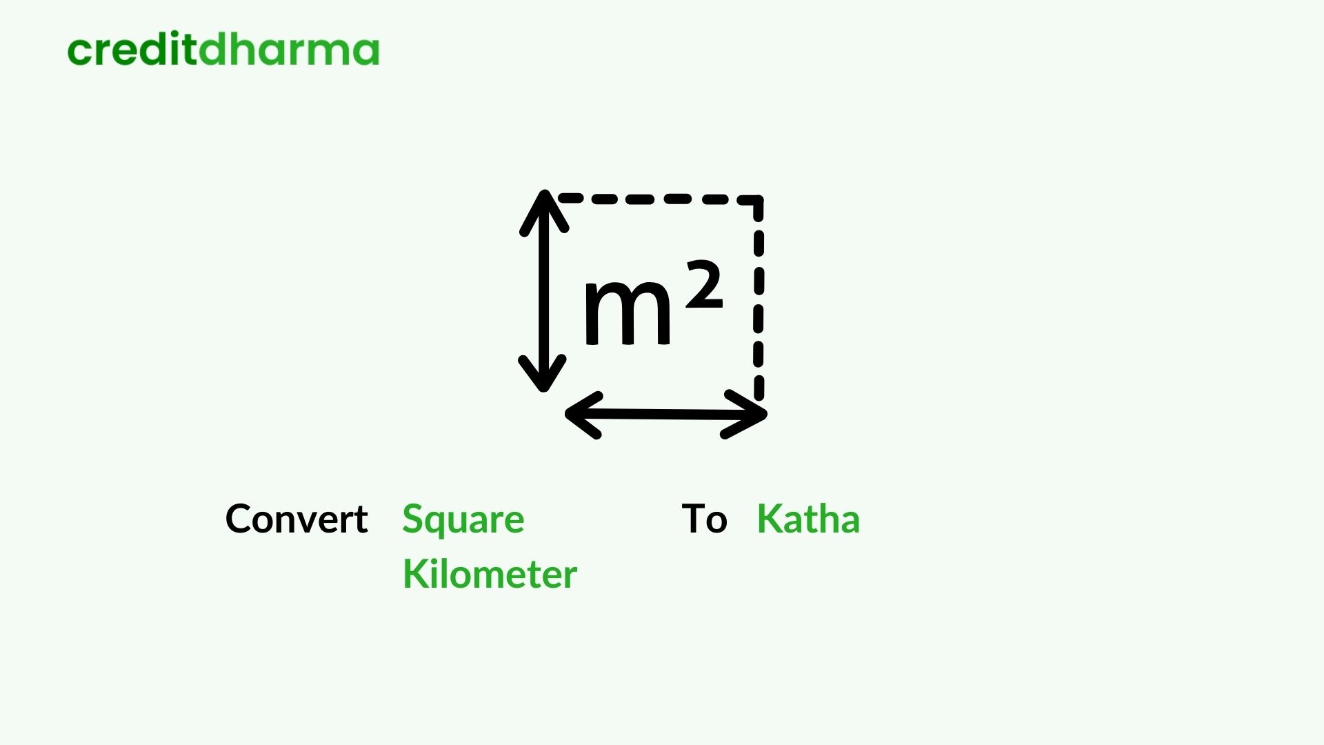 Square Kilometer to Katha Convertor - Credit Dharma