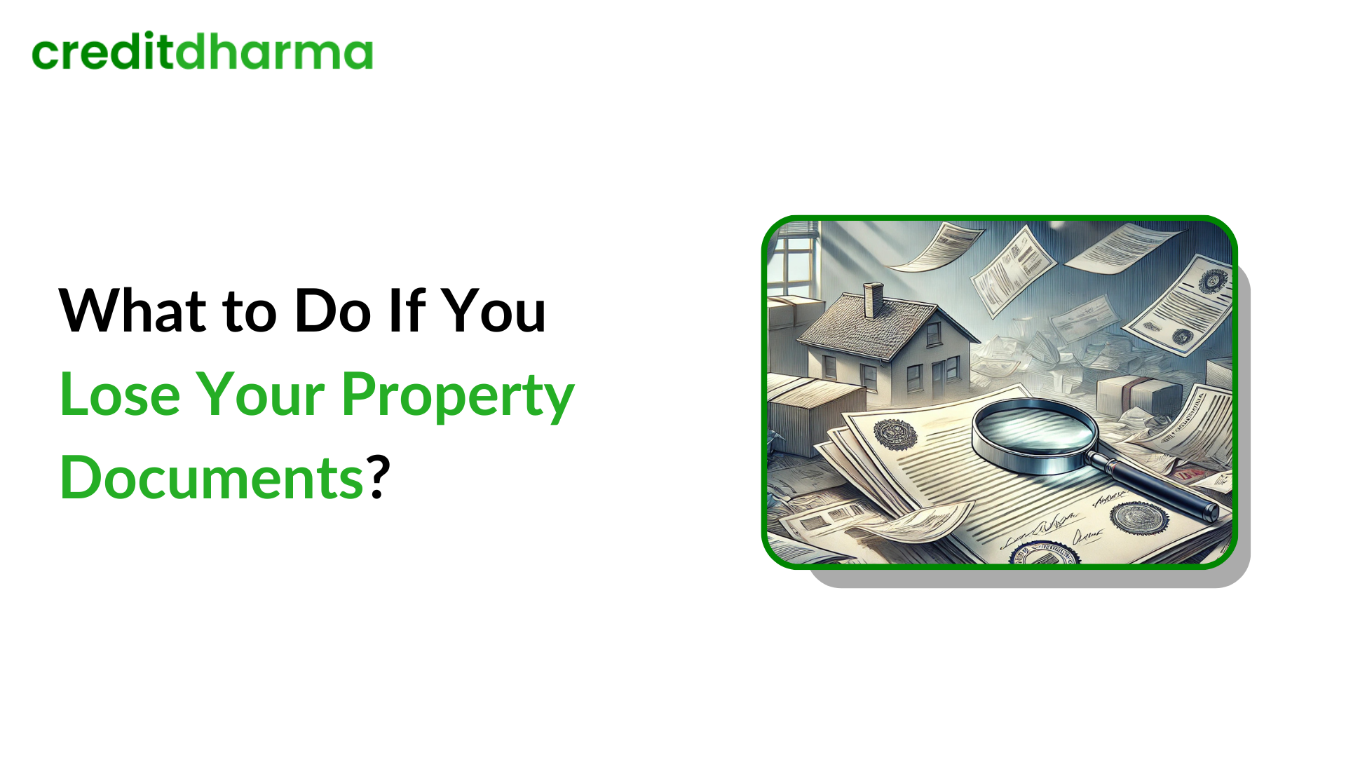 What to Do If You Lose Your Property Documents?