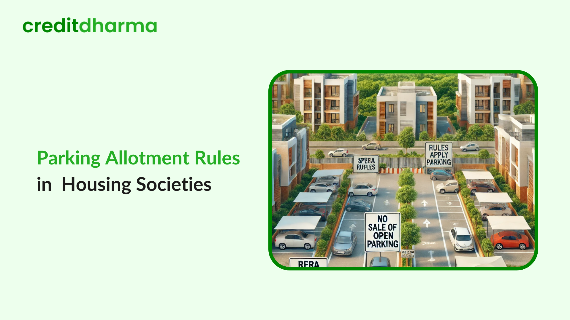 RERA Rules for Parking Allotment:Guidelines for Housing Societies