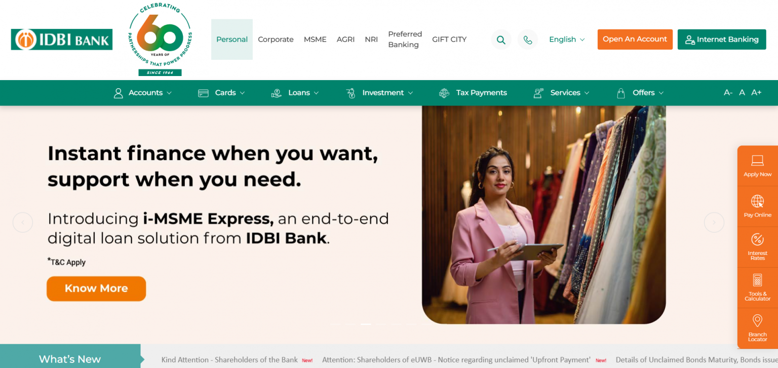 IDBI Home Loan Statement - Download Interest Certificate
